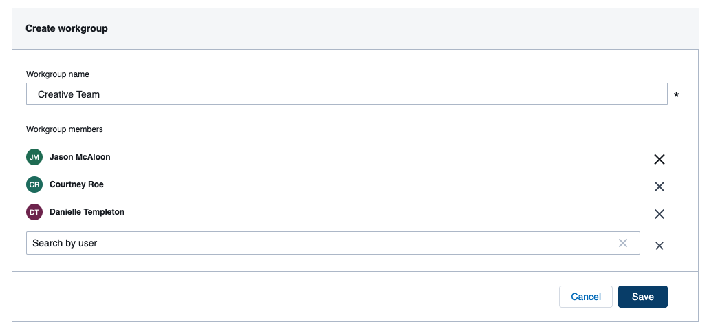 How do I create a workgroup?