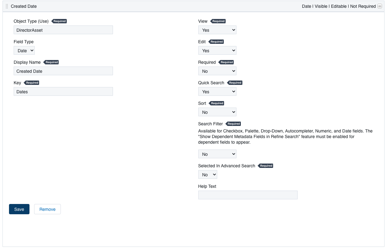 How do I create, edit, or remove metadata fields?
