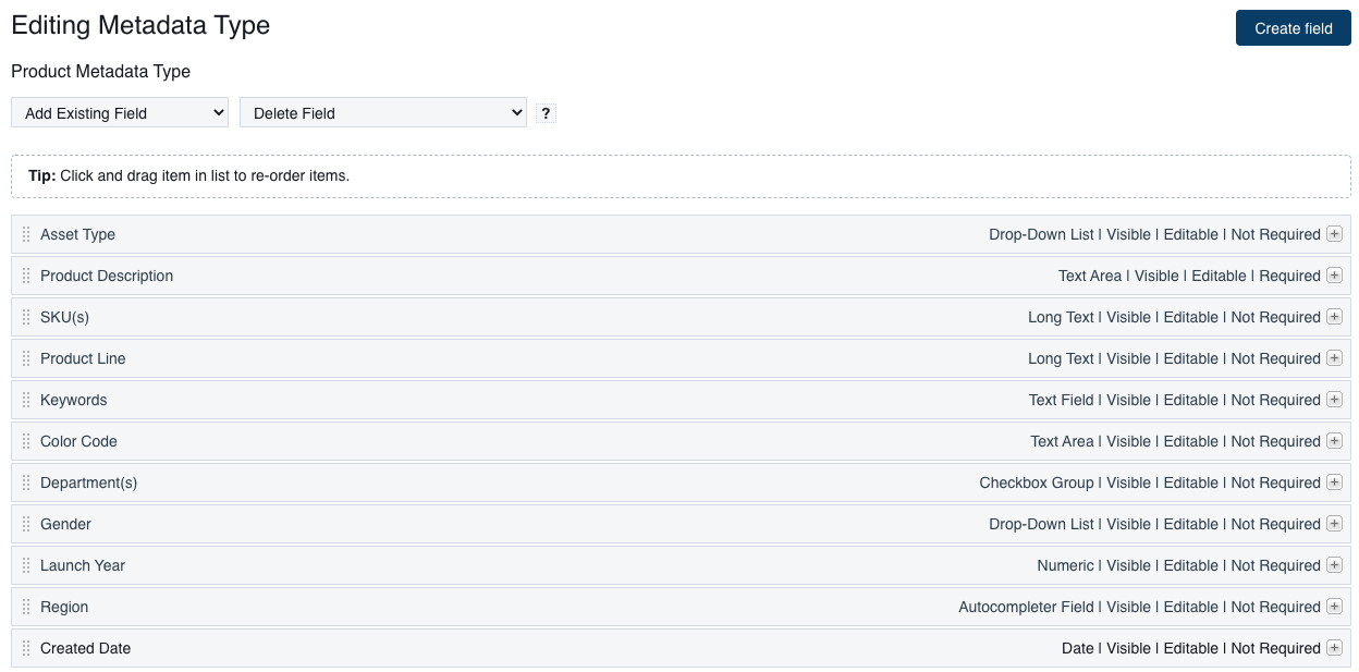 How do I create, edit, or remove metadata fields?