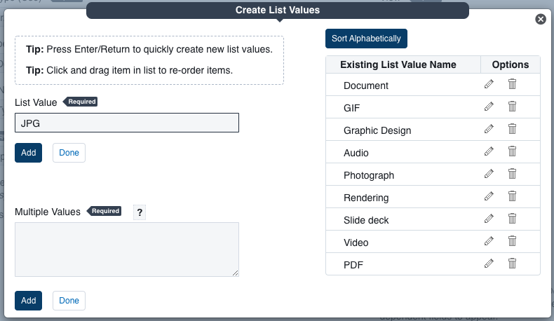 What are dependent metadata fields?