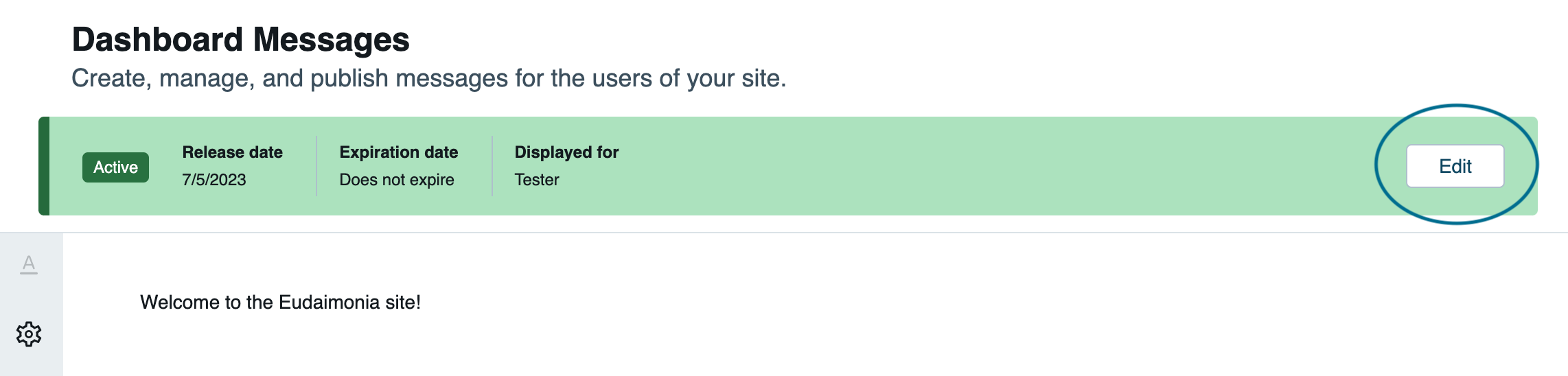 How do I create dashboard messages?