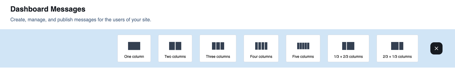 How do I create dashboard messages?