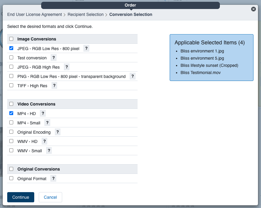 How do I share assets?