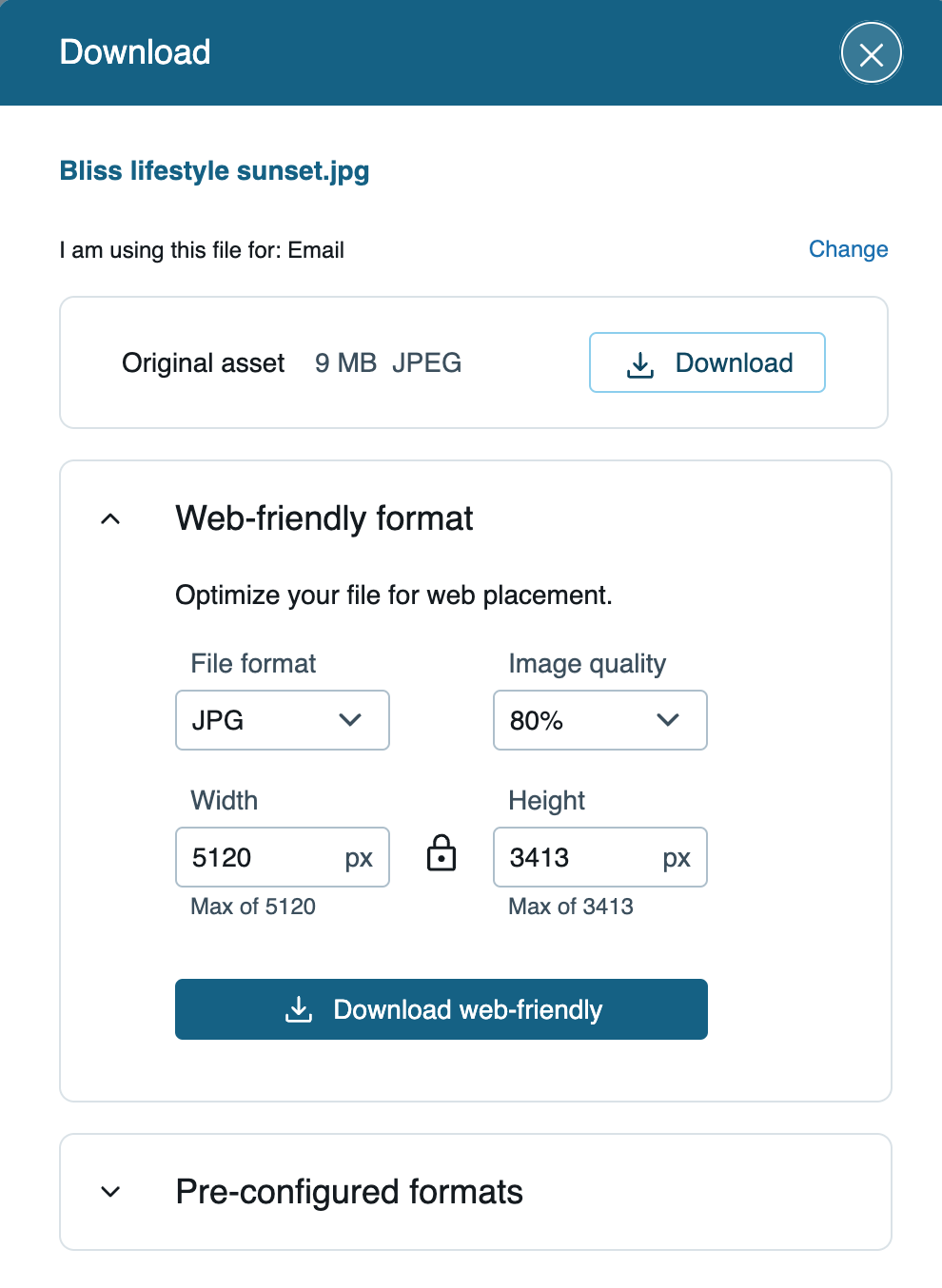 How do I download assets?
