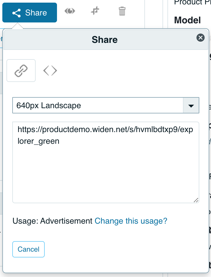 How do I share assets?