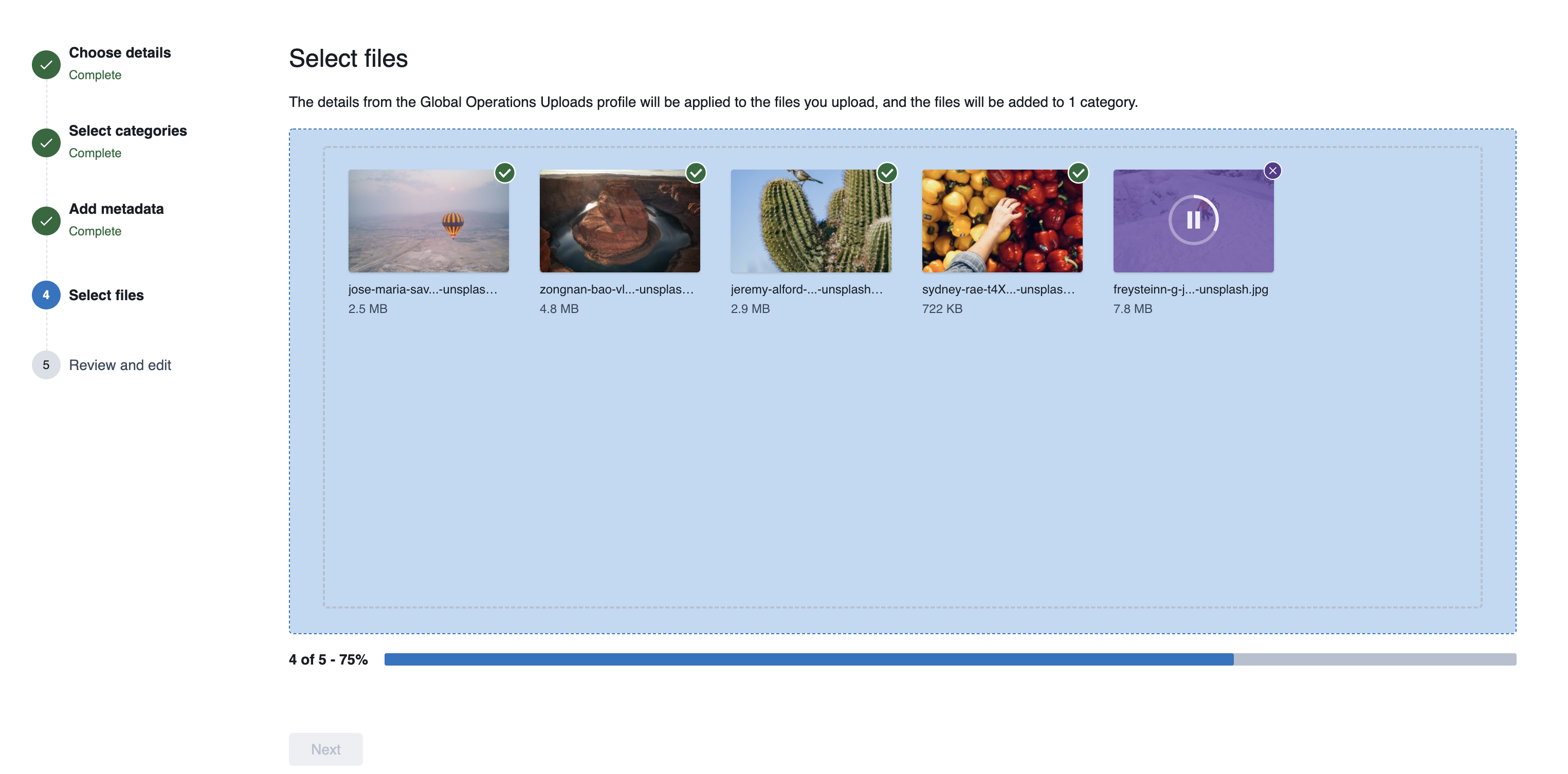 How do I upload files?