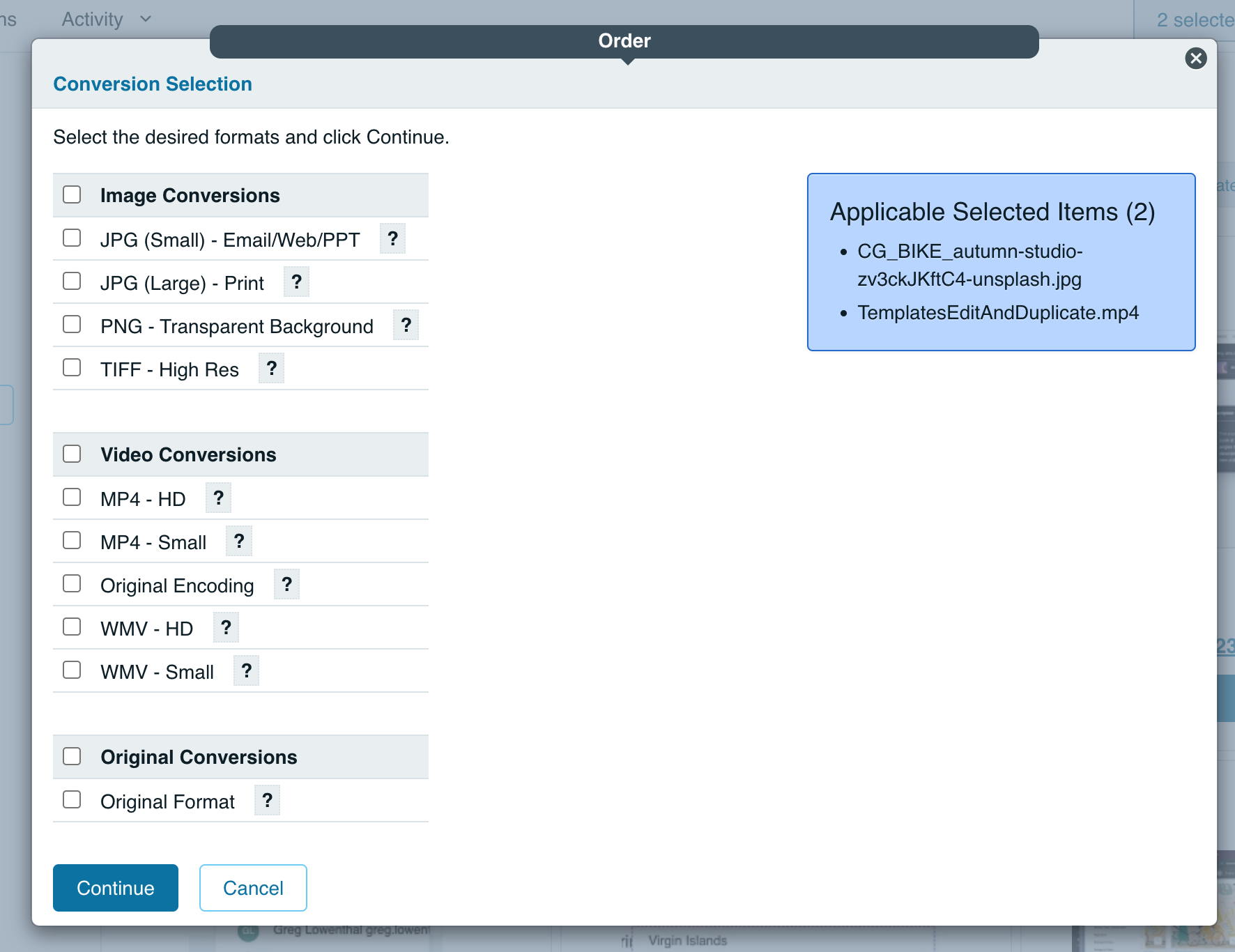 How do I download assets?