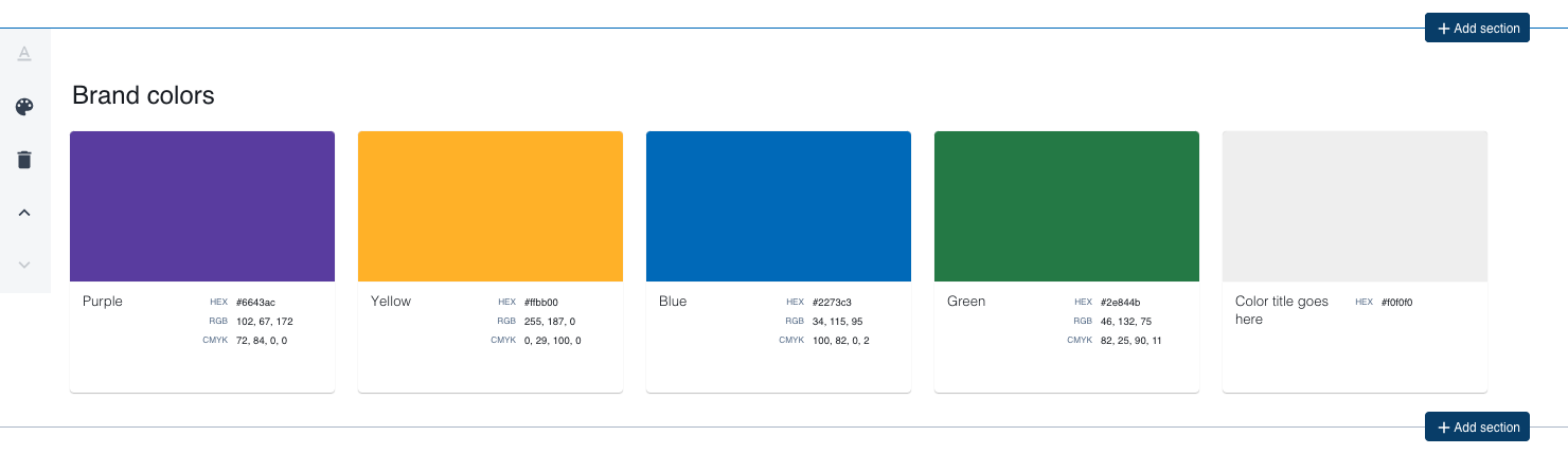 What are sections?