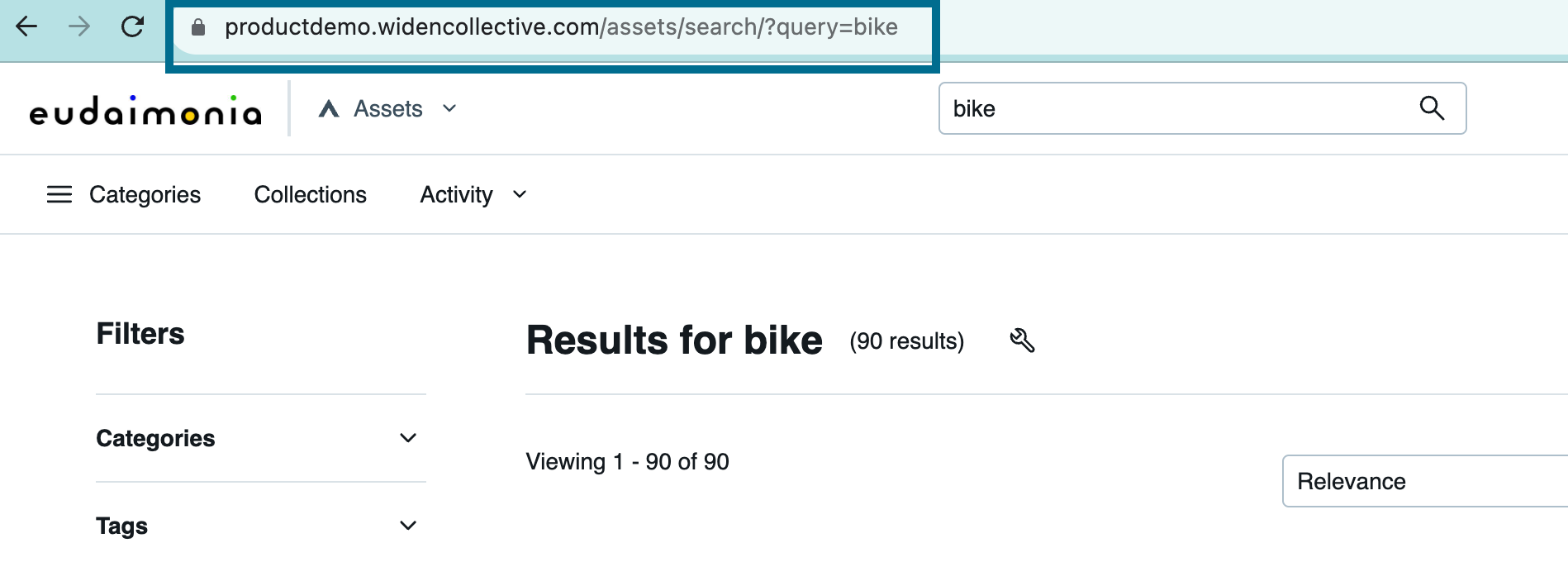 What is the redesigned asset search experience?