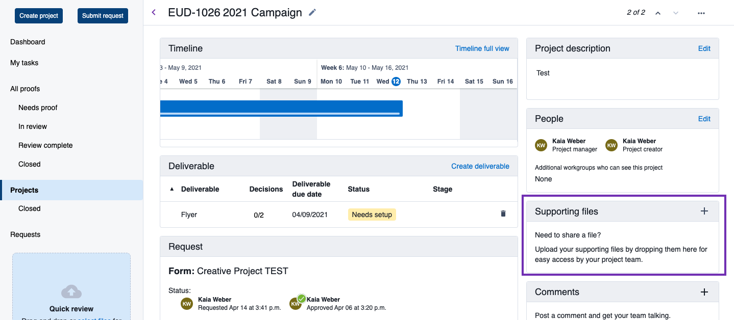 How do I add supporting files to Workflow projects?