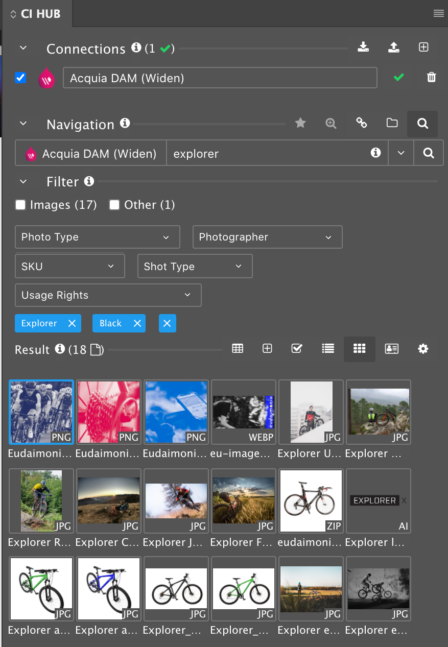 How do I use the CI HUB Connector in Adobe and Office 365?