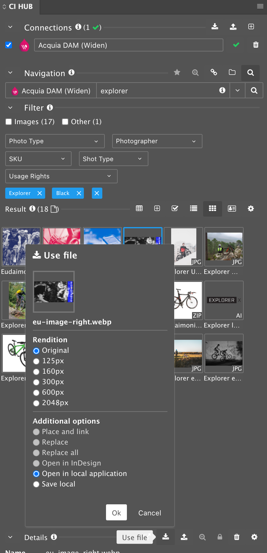 How do I use the CI HUB Connector in Adobe and Office 365?