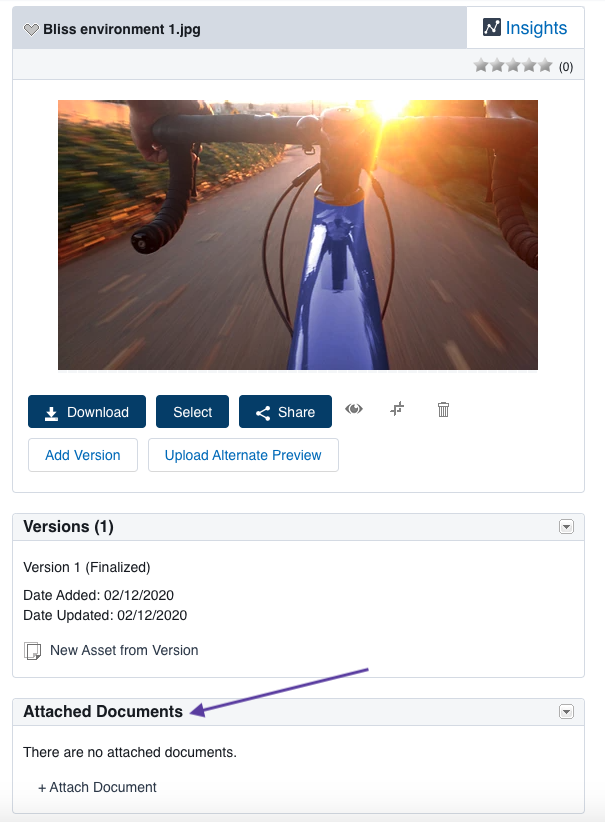 How do I attach documents to assets?